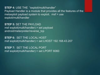 Metasploit seminar | PPTX