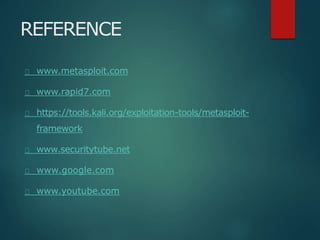 Metasploit seminar | PPTX