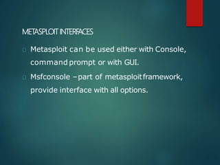 Metasploit seminar | PPTX