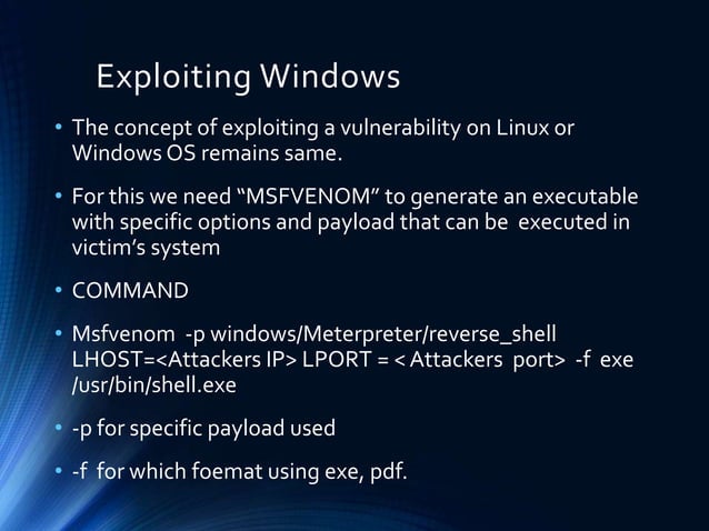 Metasploit Framework In Network Security Ppt