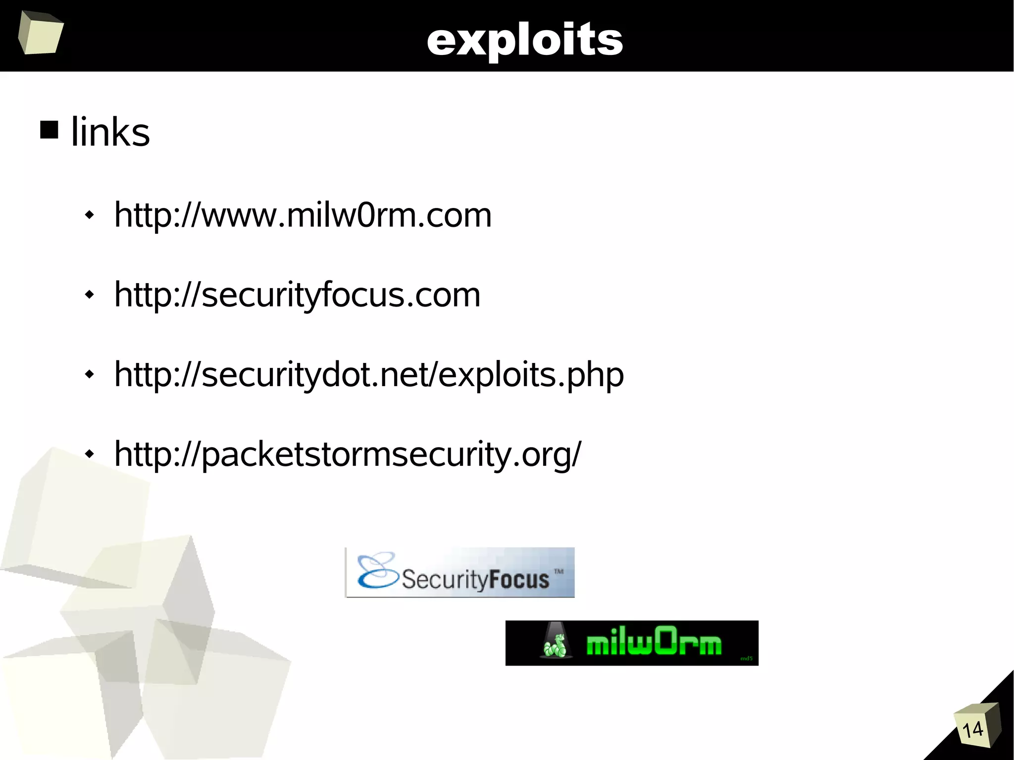 Metasploit, Use at your own risk | PPT