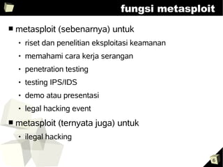 Metasploit, Use at your own risk | PDF