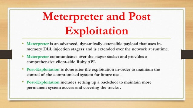 Metasploit (Module-1) - Getting Started With Metasploit | PPT