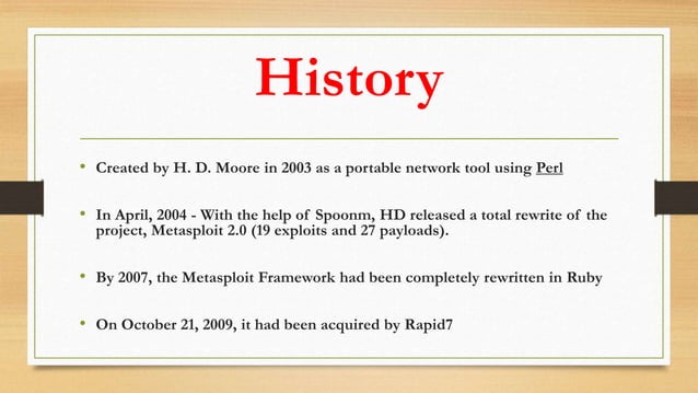 Metasploit (Module-1) - Getting Started With Metasploit | PPT