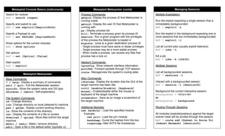 Cheatsheet: Metasploit | PPT