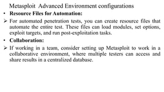 Metasploit Framework and Payloads supported | PPTX