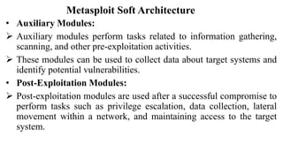 Metasploit Framework and Payloads supported | PPTX