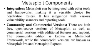 Metasploit Framework and Payloads supported | PPTX
