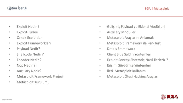 Metasploit Framework Eğitimi | PDF