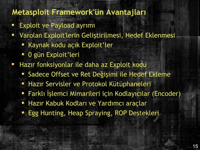 Metasploit Framework ile Exploit Gelistirme | PPT