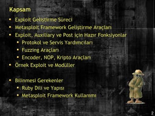 Metasploit Framework ile Exploit Gelistirme | PPT
