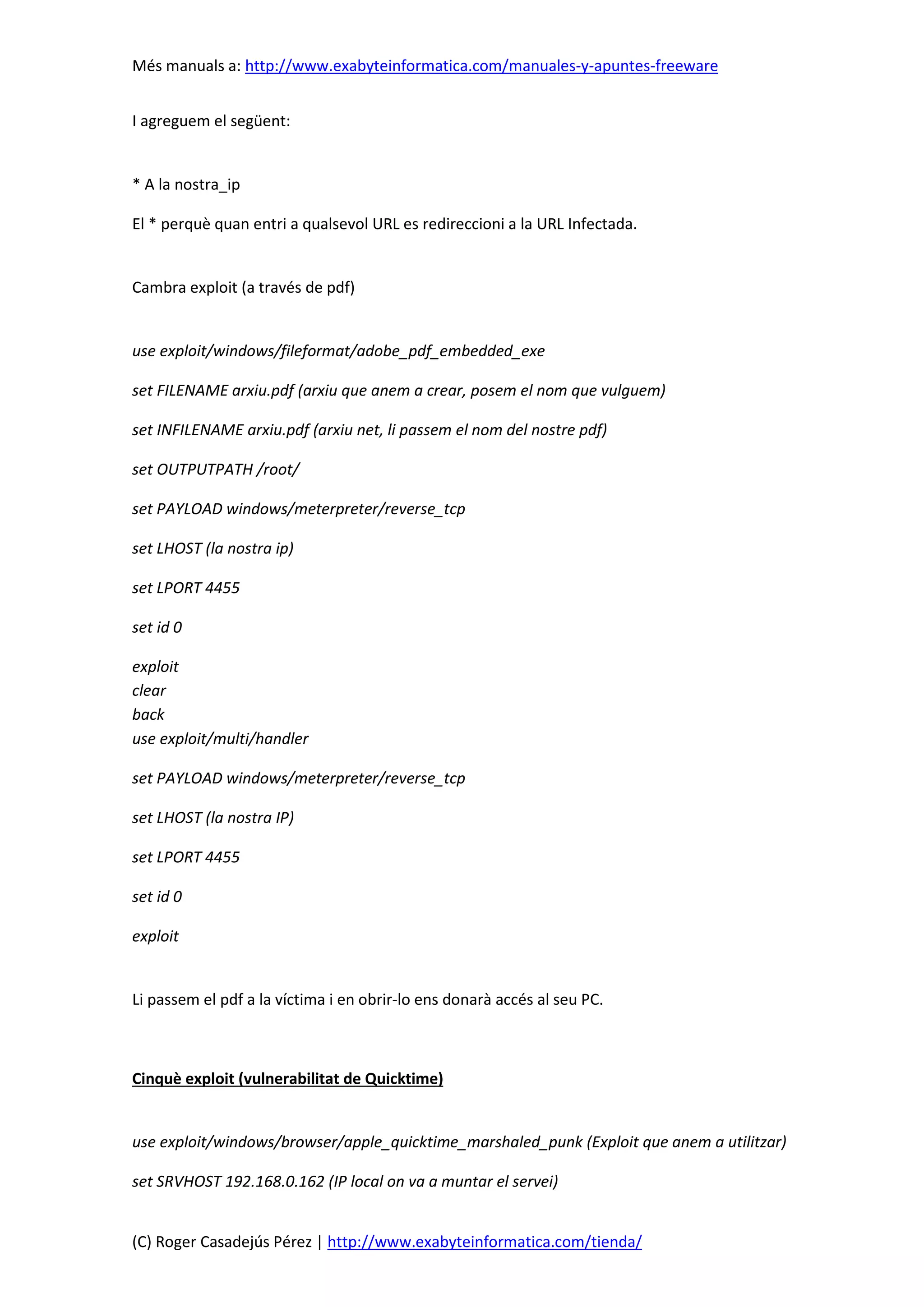 Metasploit framework mini how-to | PDF
