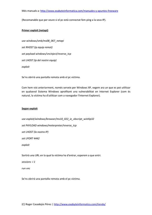 Metasploit framework mini how-to | PDF