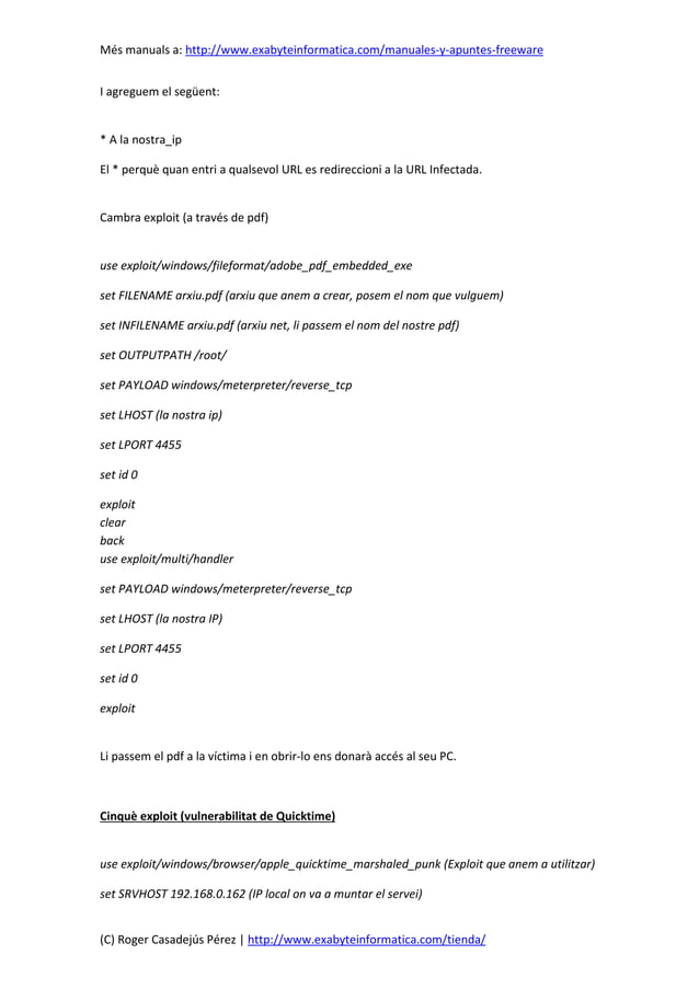 Metasploit framework mini how-to | PDF