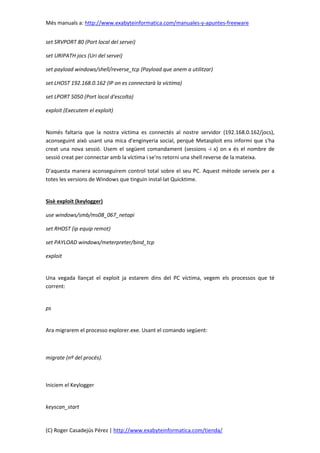 Metasploit framework mini how-to | PDF