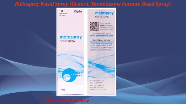 Metaspray Nasal Spray (Generic Mometasone Furoate Nasal Spray) | PDF ...