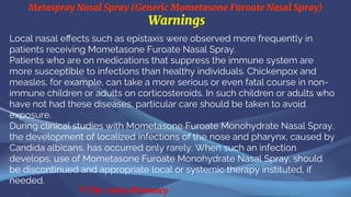 Metaspray Nasal Spray (Generic Mometasone Furoate Nasal Spray) | PDF