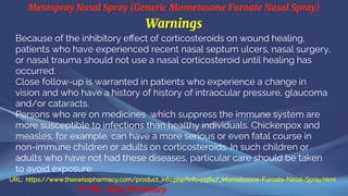 Metaspray Nasal Spray (Generic Mometasone Furoate Nasal Spray) | PDF