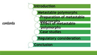 Metastable polymorphism | PPTX