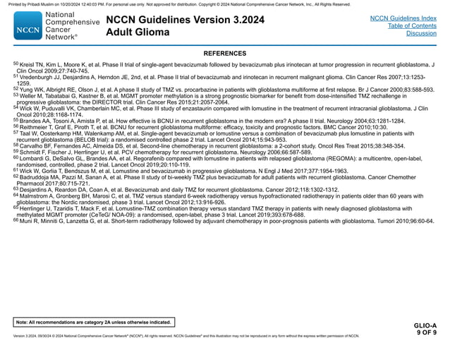 metastase NCCN neurosurgery logbook oncology | PPT