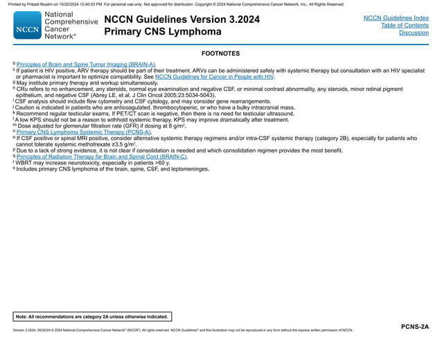 metastase NCCN neurosurgery logbook oncology | PPT