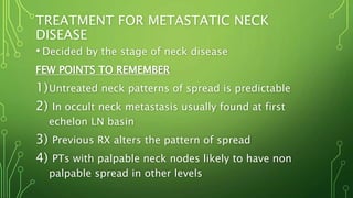 Metastatic neck disease and management | PPT