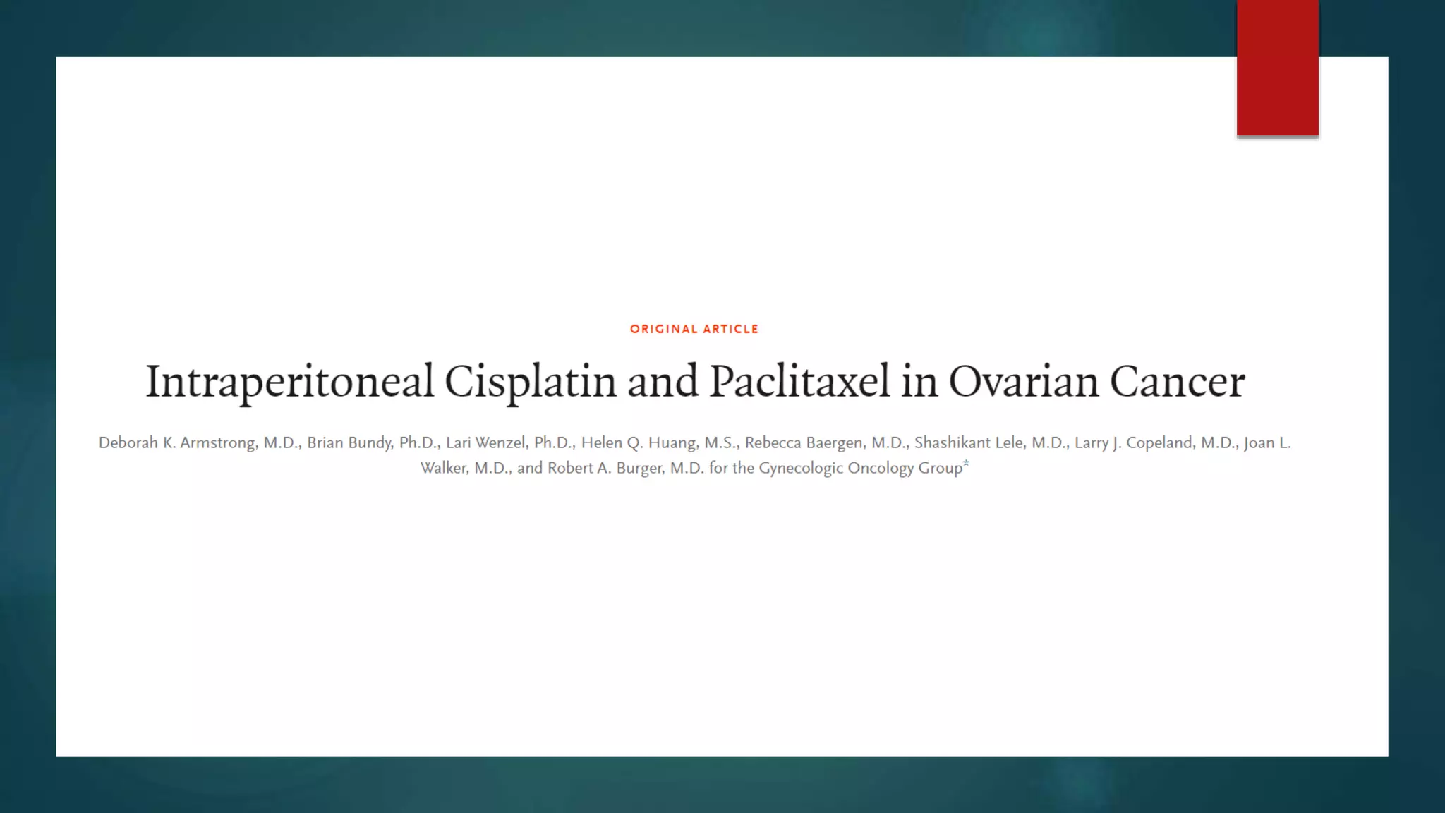 Metastatic ovarian cancer | PPT