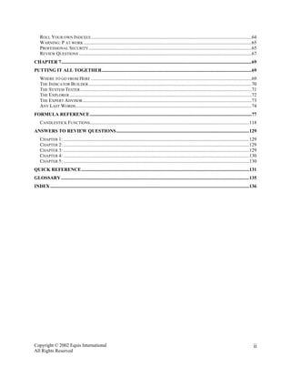 Metastock formula primer | PDF