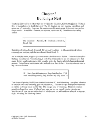 Metastock formula primer | PDF