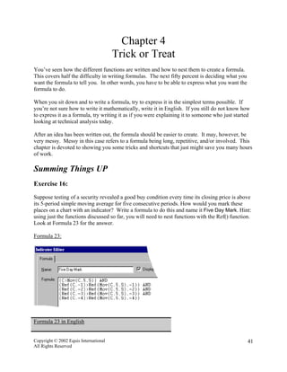 Metastock formula primer | PDF