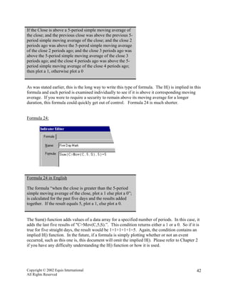Metastock formula primer | PDF