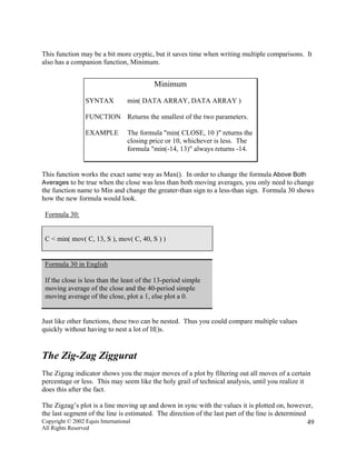 Metastock formula primer | PDF