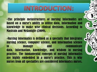 Metastructures of nursing informatics | PPTX
