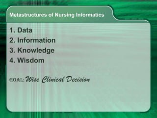 Metastructures of nursing informatics | PPTX