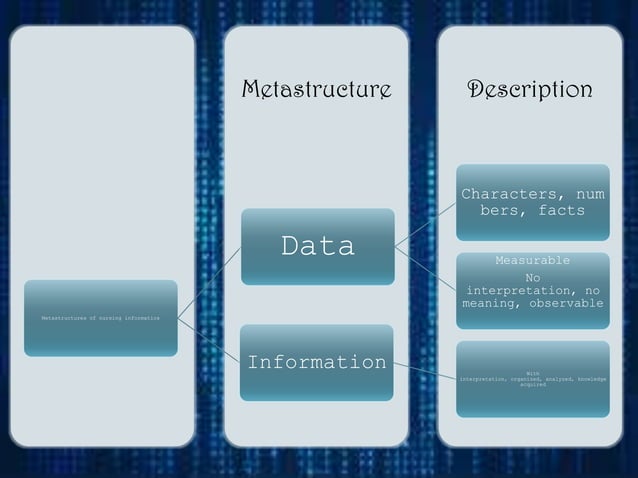 Metastrucure of nursing informatics | PPTX