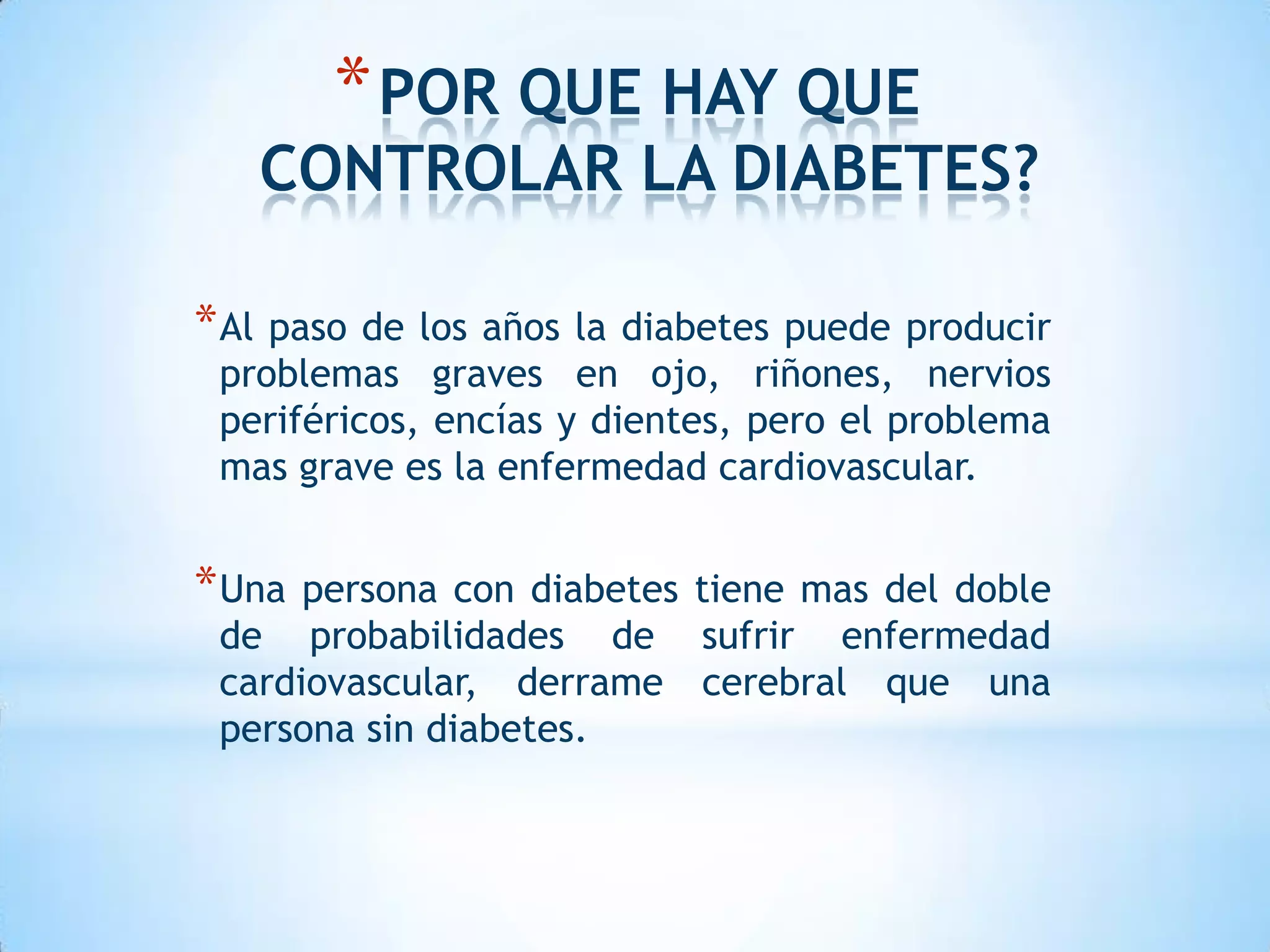 METAS Y PARAMETROS DEL CONTROL NUTRICIONAL EN DIABETES MELLITUS | PPT
