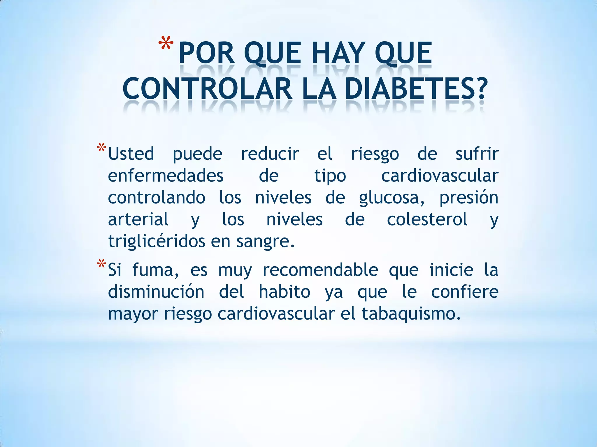 METAS Y PARAMETROS DEL CONTROL NUTRICIONAL EN DIABETES MELLITUS | PPT