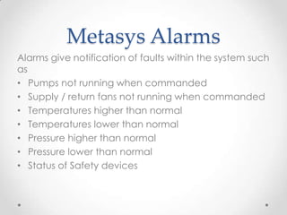 Metasys alarms | PPTX