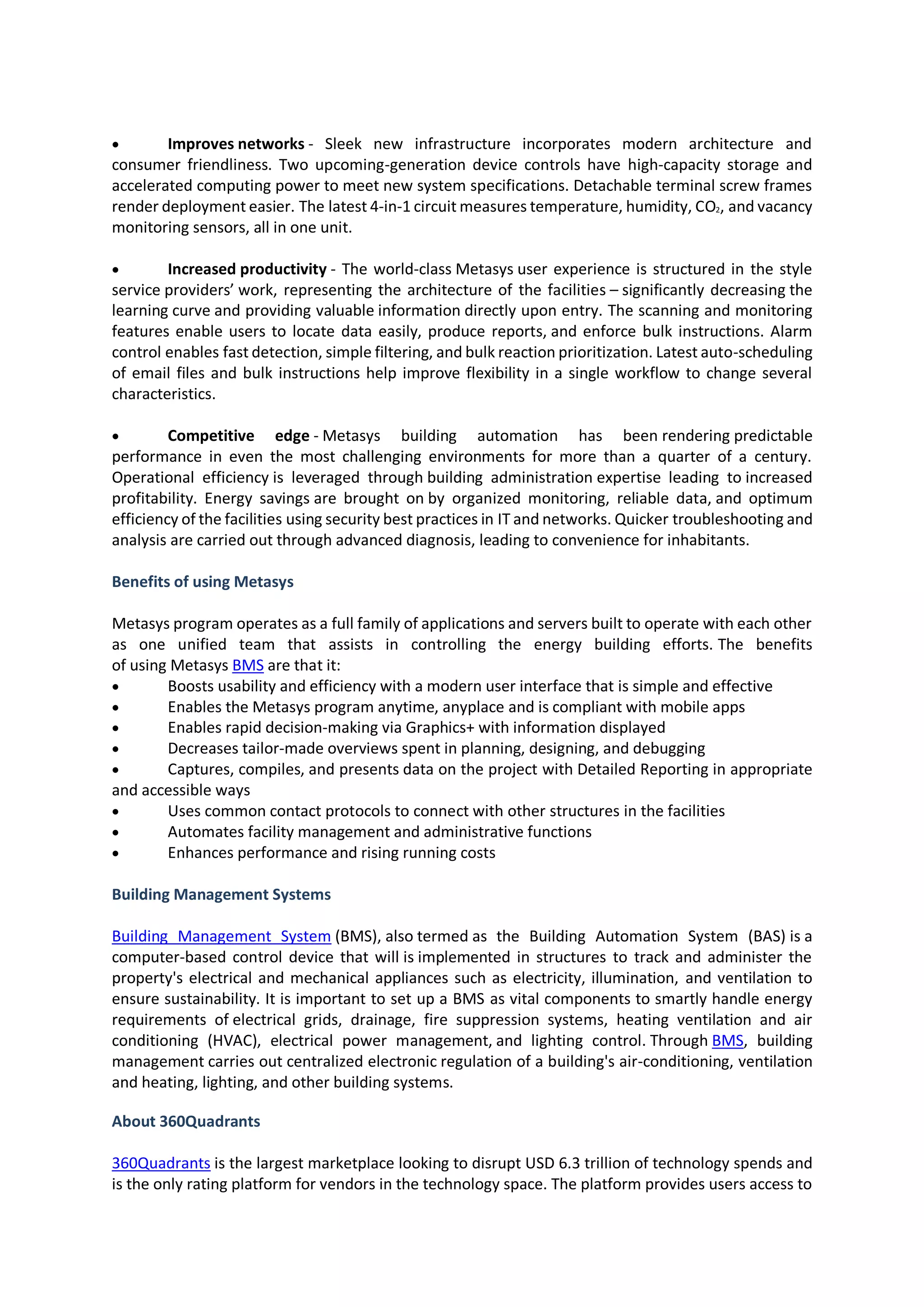 Metasys – Redefining Modern Building Management Identified by ...