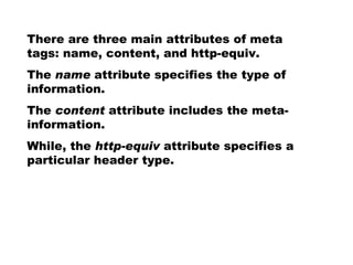 Meta tag presentation | PPT