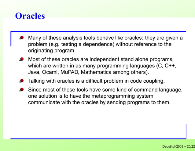 Tools for Meta-Programming | PPT