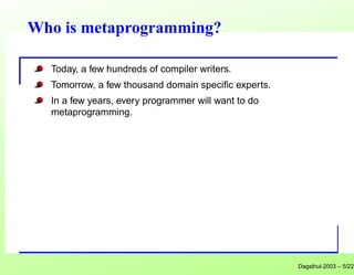 Tools for Meta-Programming | PPT