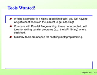 Tools for Meta-Programming | PPT