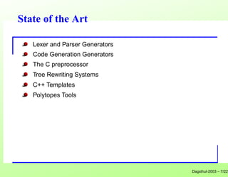 Tools for Meta-Programming | PPT