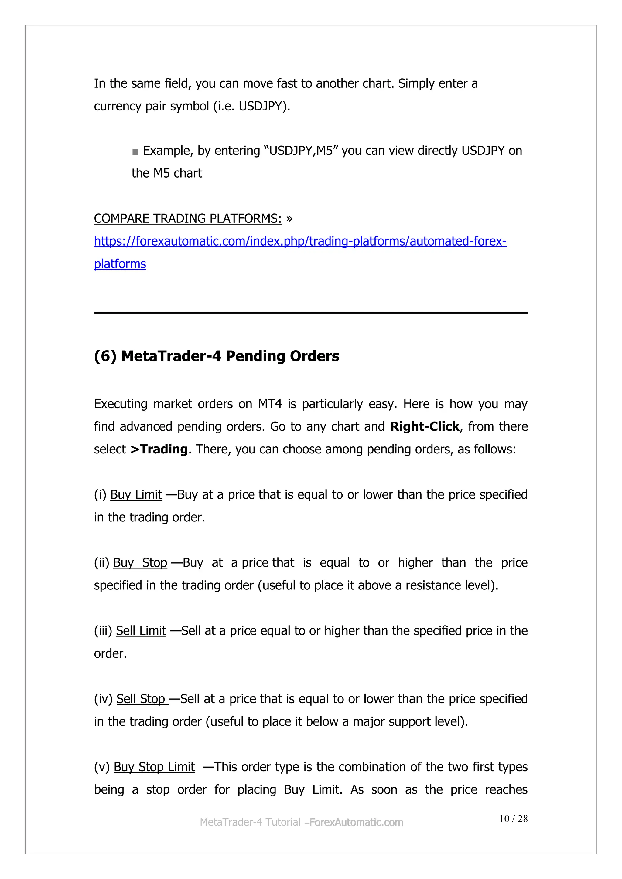 The MetaTrader-4 (MT4) Trading Tutorial -Essential Tips and Tricks for Forex and CFD Traders | PDF