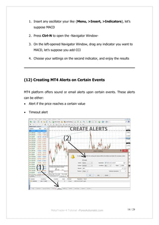 The MetaTrader-4 (MT4) Trading Tutorial -Essential Tips and Tricks for Forex and CFD Traders | PDF