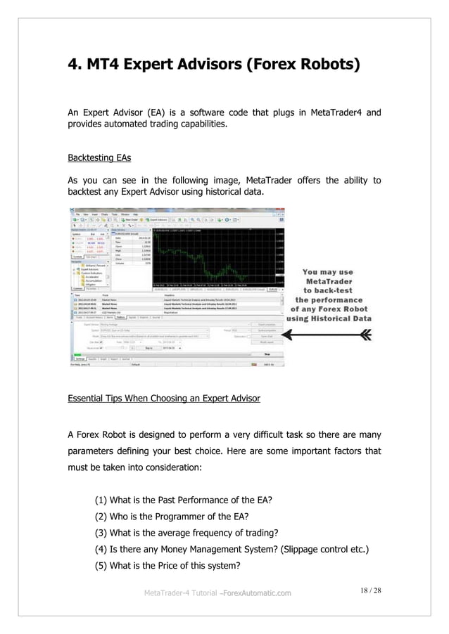 The MetaTrader-4 (MT4) Trading Tutorial -Essential Tips and Tricks for Forex and CFD Traders | PDF