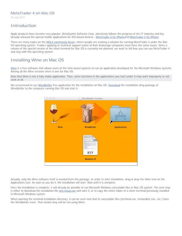 Meta trader 4 on mac os | PDF