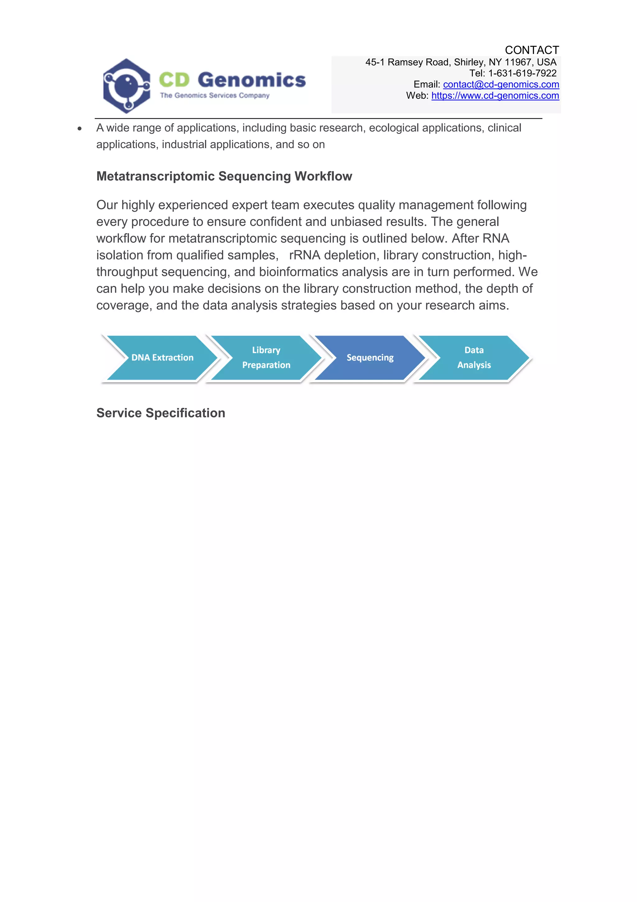 Metatranscriptomic sequencing service | PDF