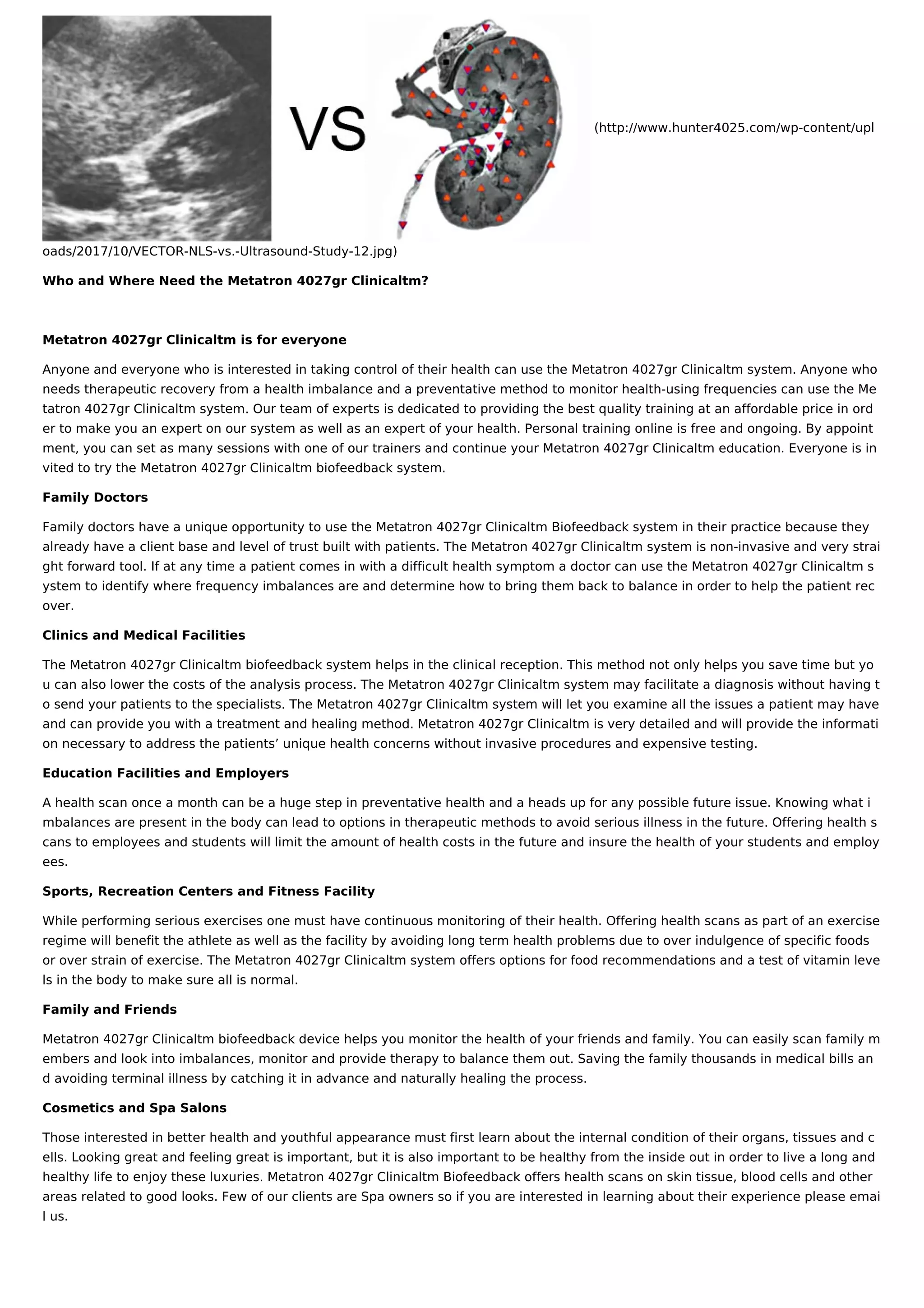 Metatron 4027gr clinicaltm what why it and price | PDF